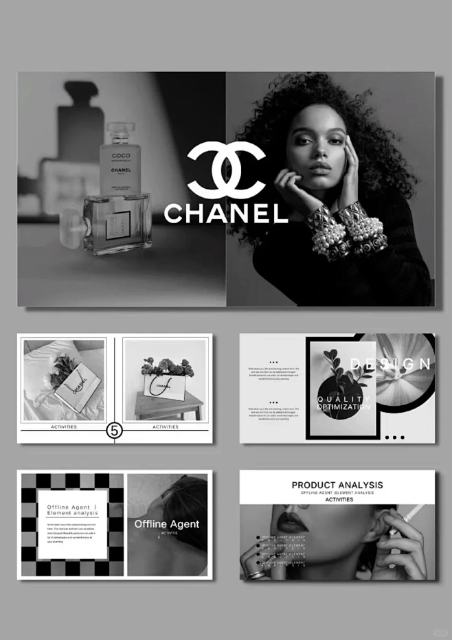 奢侈品牌CHANEL丨高级感PPT模板【S273】 - 小红书-花瓣网