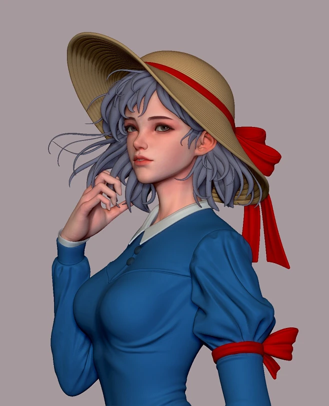 A female head portrait practice, 杨 志 达 : A female head portrait ...