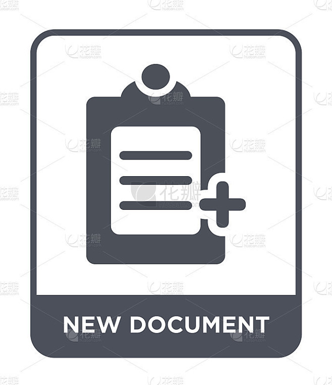 new document icon vector on white background, new