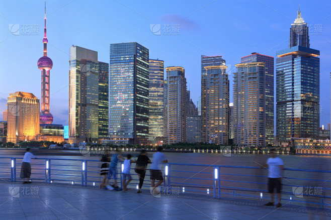 陆家嘴,浦东,上海,黄浦江,外滩,水平画幅,无人,户外,建筑结构,现代