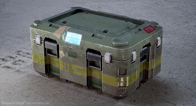 Mercenary Crate, Daniele De Filippis : Real time asset made as texturing pipeline practice ...