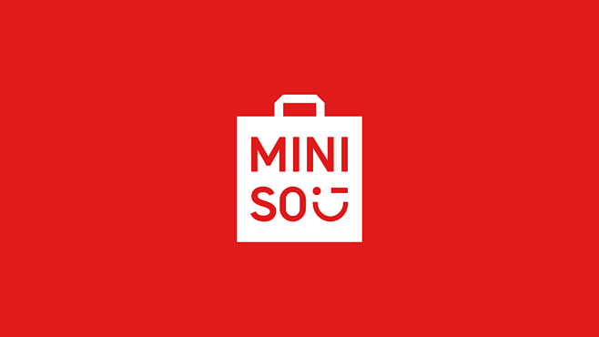 名创优品 MINISO 微调LOGO，红色购物袋变矮了