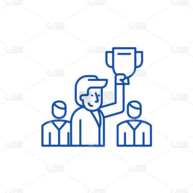 Leader line icon concept. Leader flat vector symb