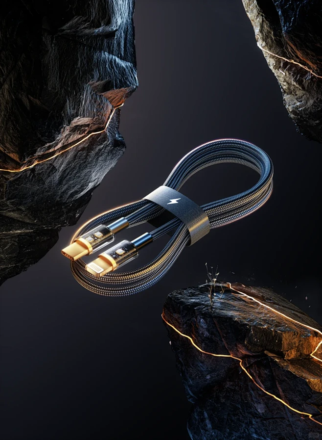 数据线芯片 渲染(Cinema 4D&Octane)-花瓣网