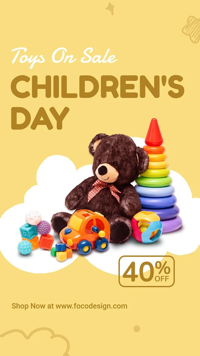 Handwritting Children's Day Toy Discount Sale Promo Ecommerce Story素材-花瓣网