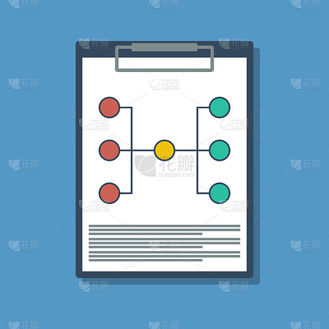 machine learning flowchart in clipboard, flat vect