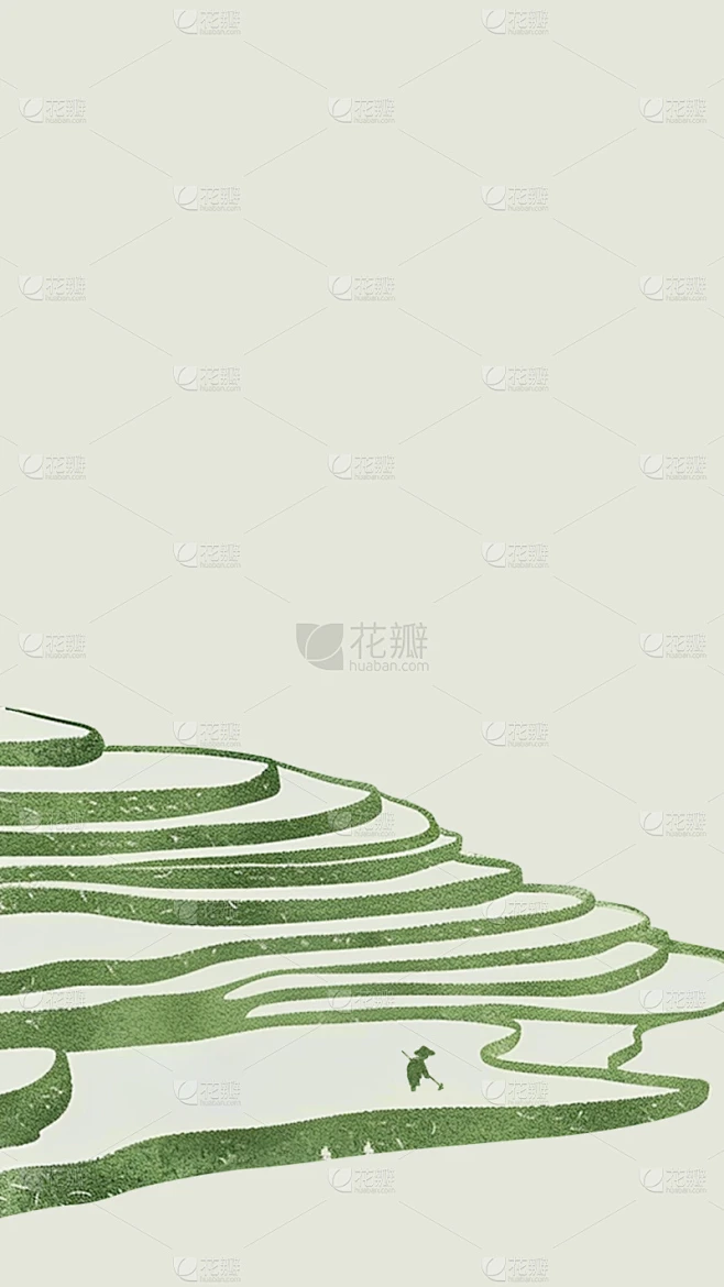 芒种通用插画抽象节气场景背景图片素材素材-花瓣网