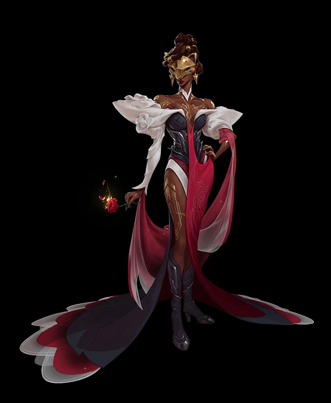 Masque of the Black Rose Mel Fan Concept art -花瓣网