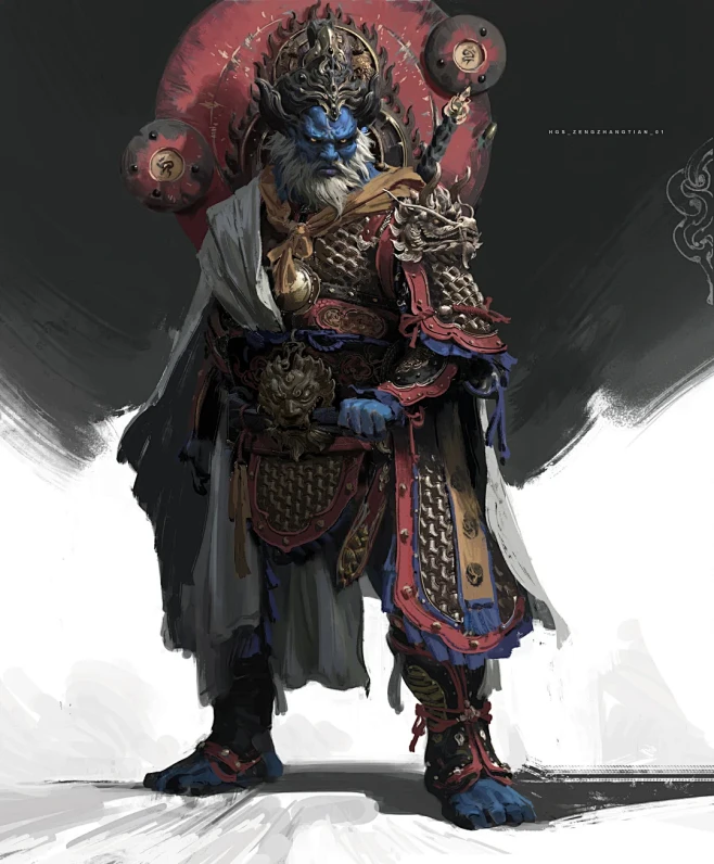 杨奇X黑神话悟空四大天王原画震撼登场 - 小红书-花瓣网