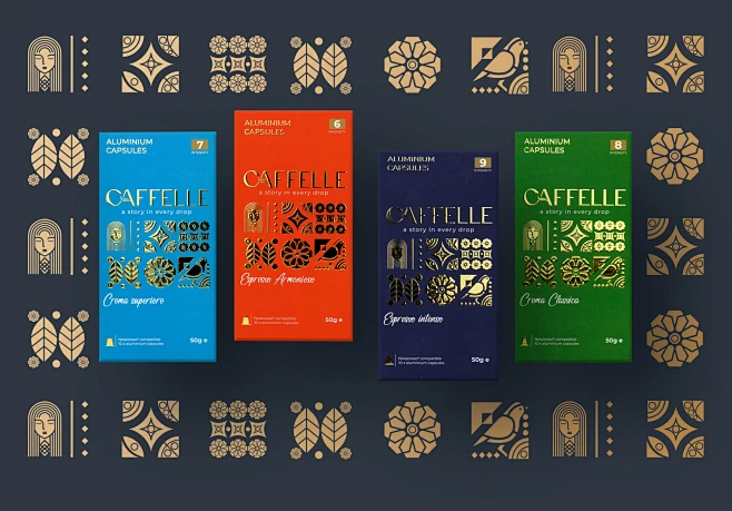 Coffee capsule Nespresso Packaging coffee package branding logo brand ...