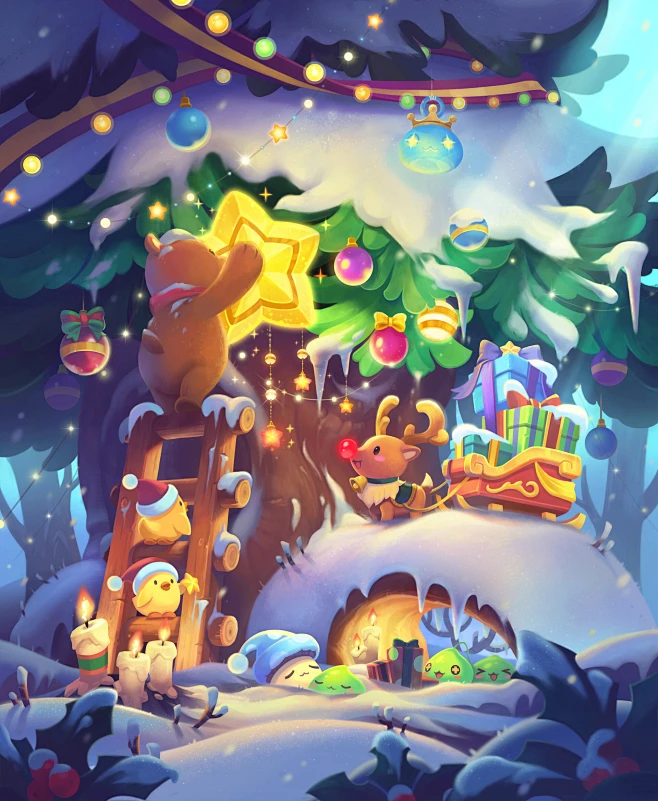 Maplestory2 Christmas illustration, yang sohyeon : Maplestory2 Calendar ...