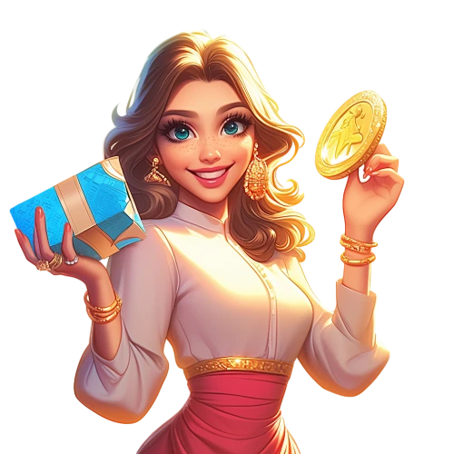 chaoslu_Slot_machine_game_character_a_beautiful_Bengali_girl_in ...