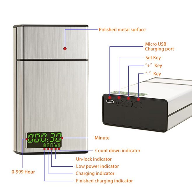 Amazon.com: Cigarette Case with a Time Lock - Timed Lock Box Cigarette ...