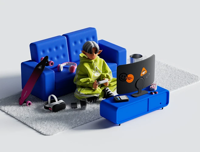 c4d 3D Render-花瓣网