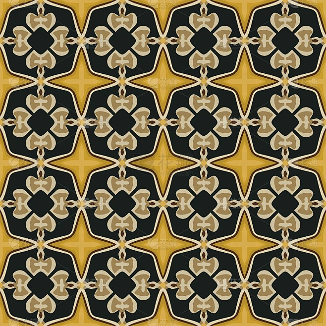Seamless pattern素材-花瓣网