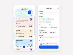 Calendars Ui Screens - UI Kits : Calendars Ui Screens-花瓣网
