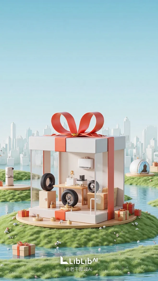 Flux电商-立体视界-LoRA-叶子-LiblibAI-花瓣网