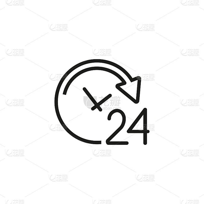 Working all day line icon素材-花瓣网