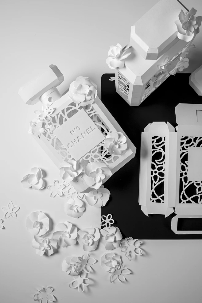 Chanel studio design Maud Vantours paper art design papier Paris图片_化妆品 ...