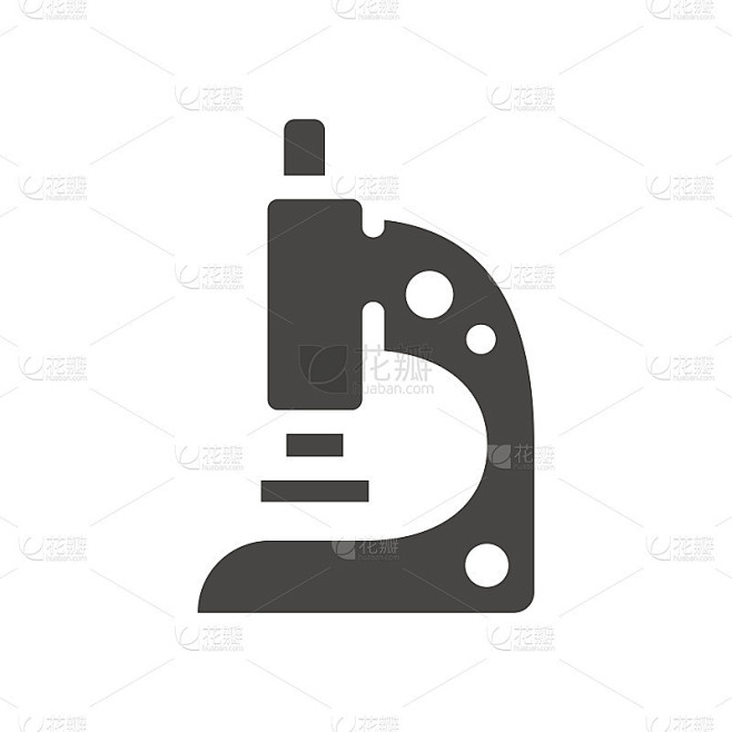 显微镜黑色矢量图标