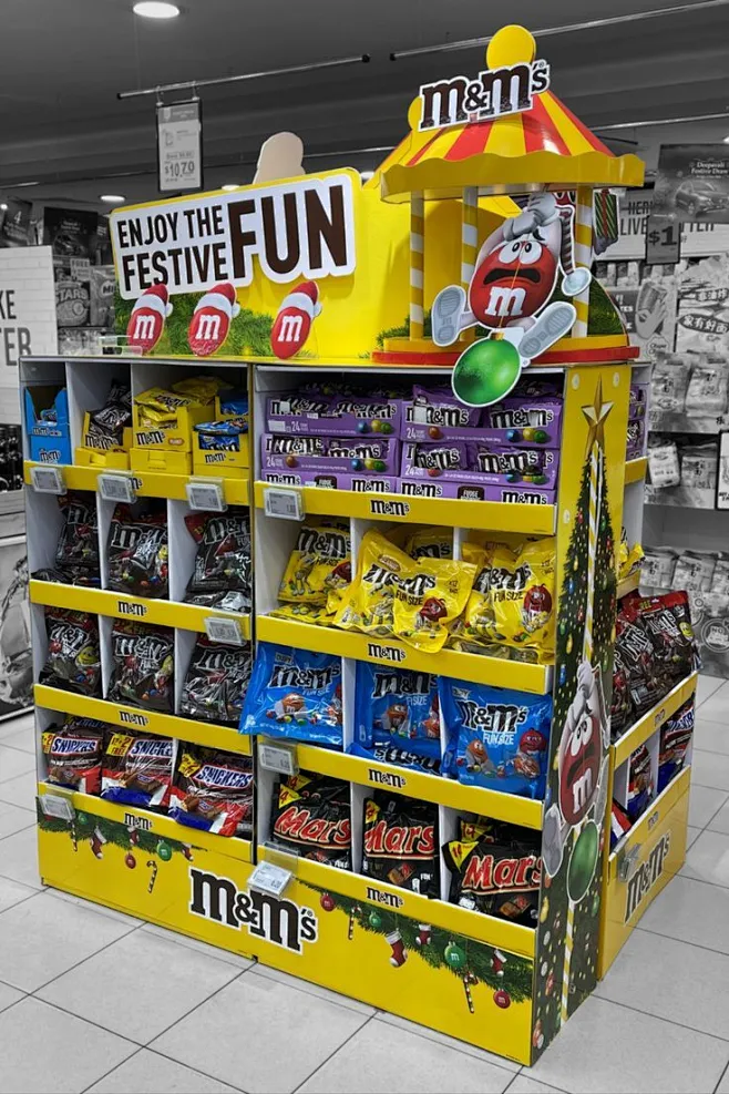 pallet_20221030_0367_fp_m&m零食食品 饮料酒水 托盘台面架 端头 流水台中岛包台 装置 展示设计-花瓣网