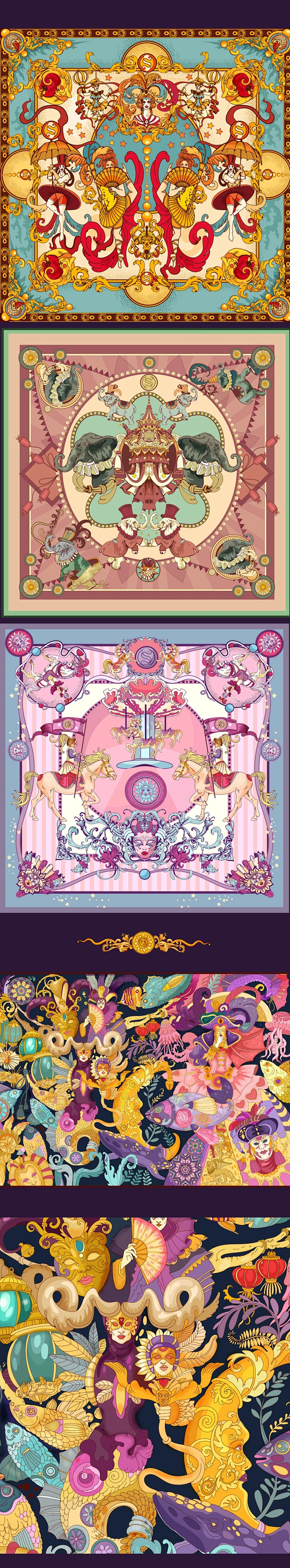 beauty Fashion graphic ILLUSTRATION moda pattern puzzle Style textile ...