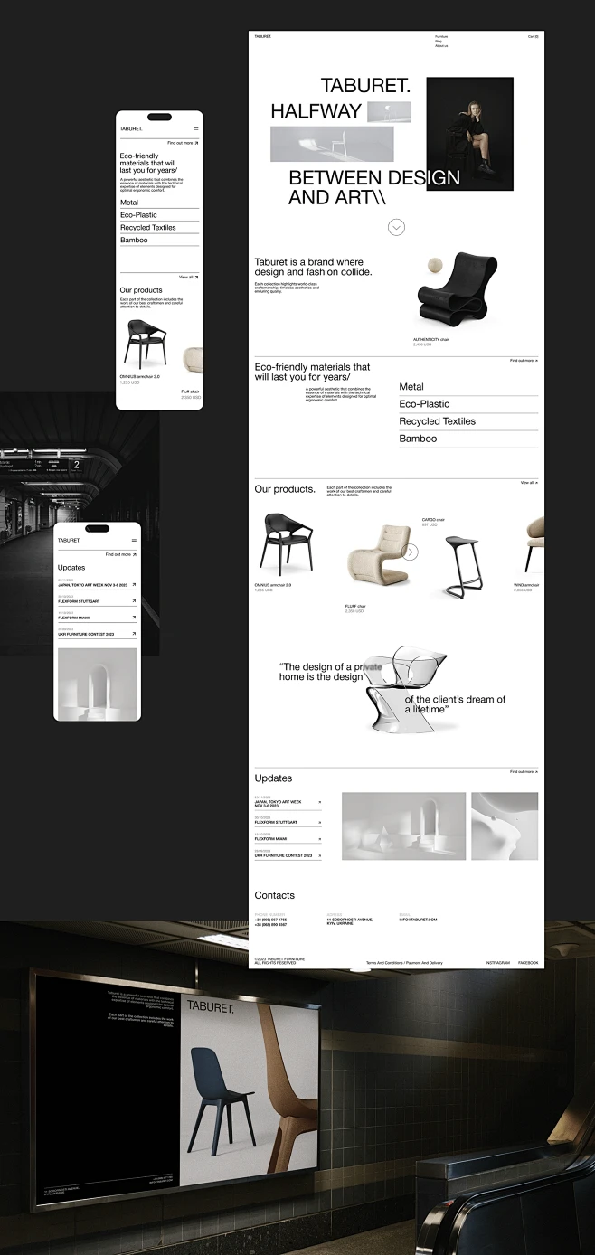 3D armchair chair Ecommerce furniture interior design motion design ...