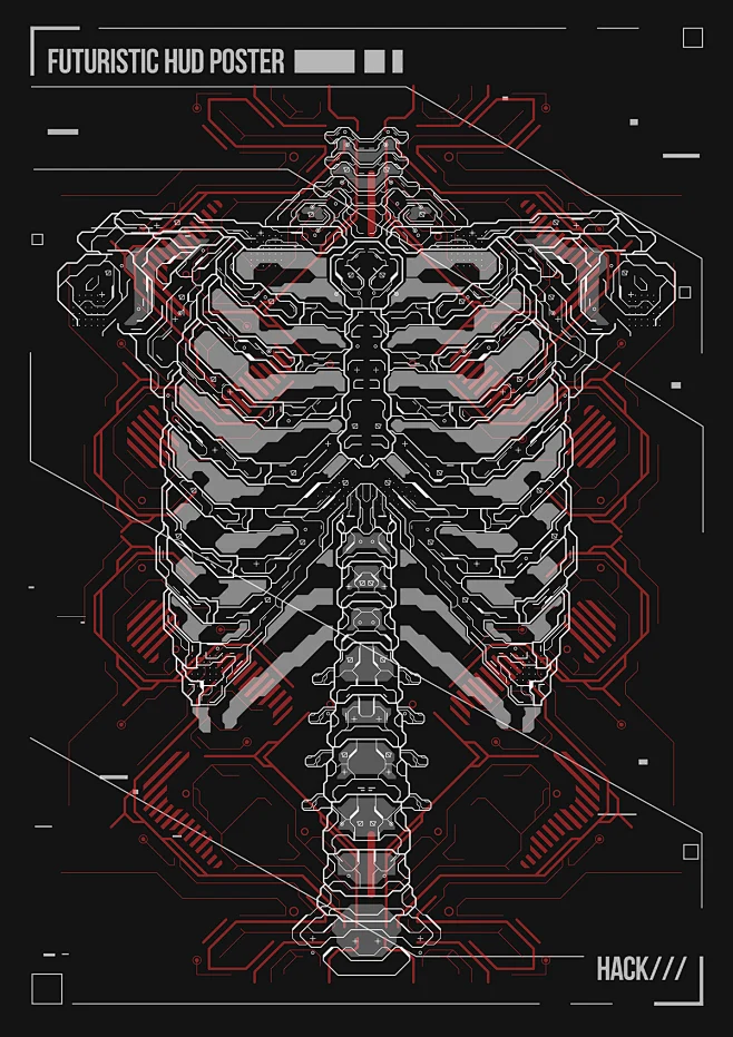 Futuristic posters with HUD graphic elements. : Futuristic posters with ...