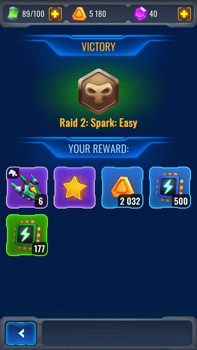 Menu screen for top-down Android game Space Justice