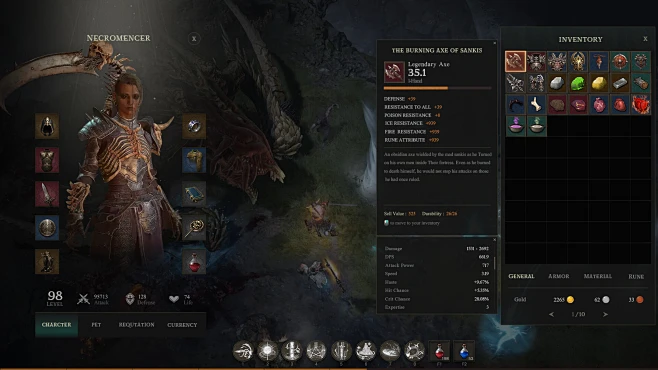 MMO RPG Game UI Practice For Diablo IV-花瓣网