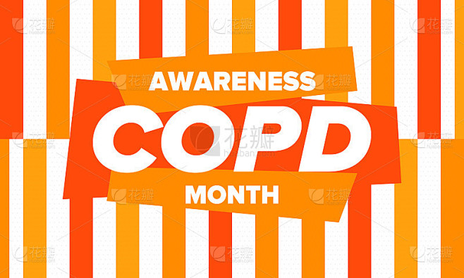 11月COPD宣传月。慢性阻塞性肺疾病。每年在美国庆祝。医疗保健和意识设计。海报、卡片、横幅和背景。