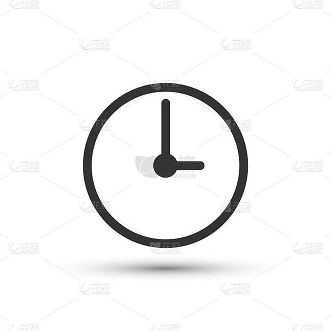 Clock icon in thin line style. Vector time symbol