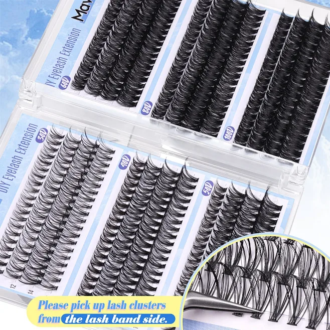 Amazon.com: Lash Clusters Natural Individual Lashes 480Pcs Wispy ...