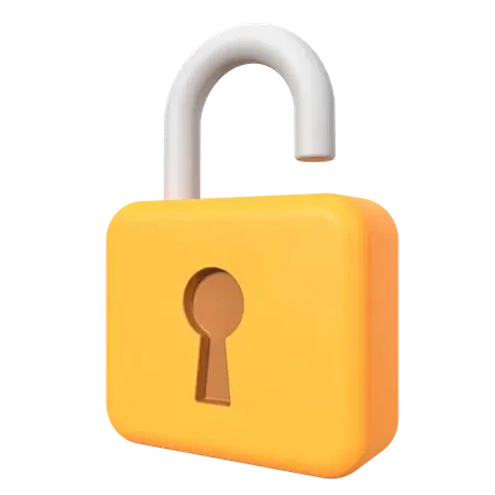 Open Lock 3D Icon