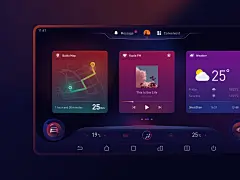 HMI Concpet | Autonomous Car autonomous car autopilot hmi uidesign图片 ...