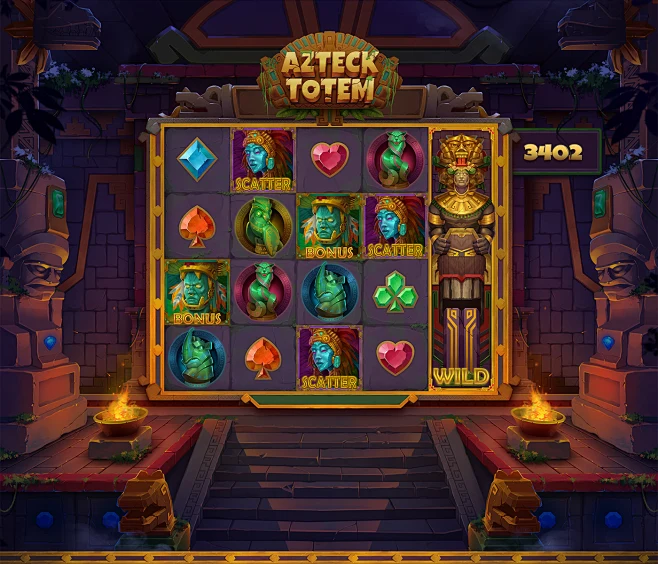 aztec Casino Game concept art Game Art game design ILLUSTRATION mobile ...