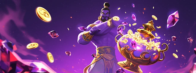 carracostaxyz__A_purple_genie_emerges_from_a_lamp_throwing_out ...