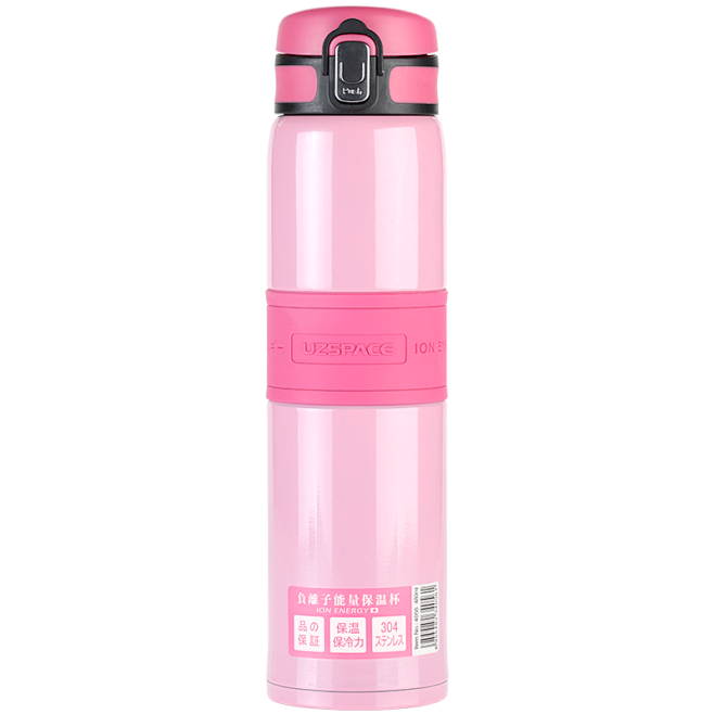 弹盖保温杯480ML粉色-4056
