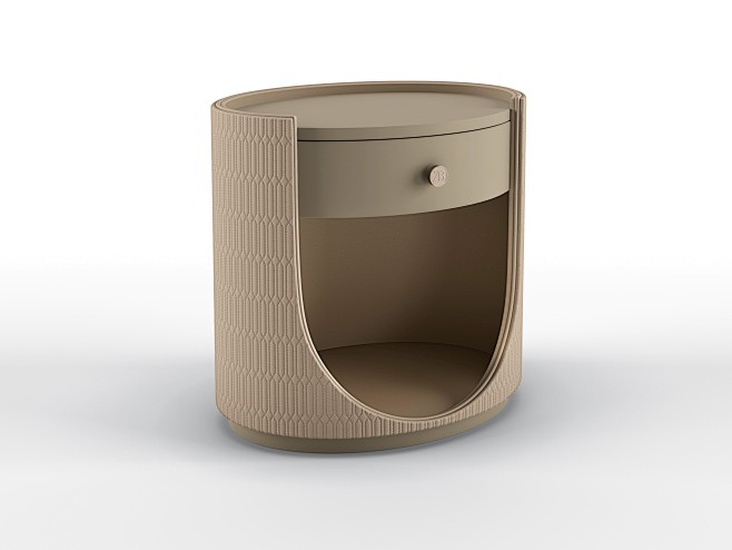 Oval bedside table with drawers ELYPSE by BRUNO ZAMPA_2