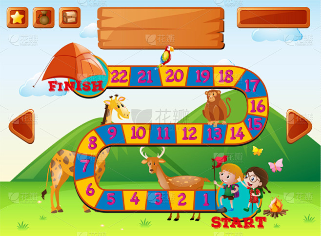 棋盘游戏,模板,儿童,猴子,风景,床单,图像,长颈鹿,性格,教育