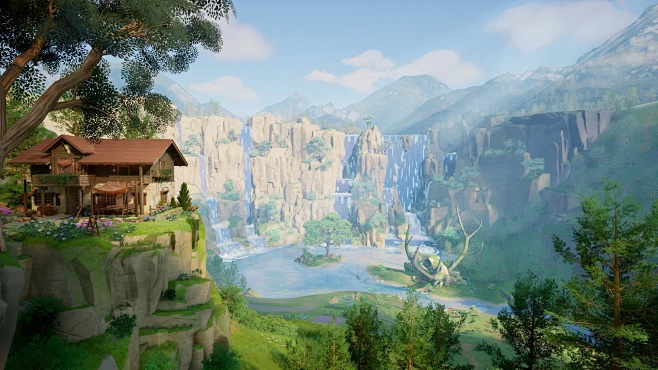 UE5风格化场景—小谷-花瓣网