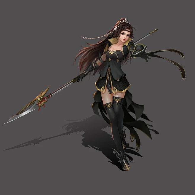 中国风女性角色原画中国风写实角色原画来自cgbook.cn (1292)-花瓣网