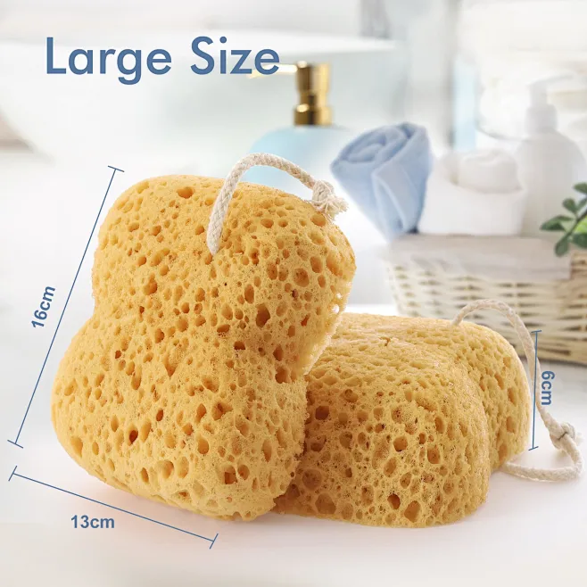 Amazon.com: Azymi Sponges Bath, 2Pcs Larger Shower Sponges for Women ...