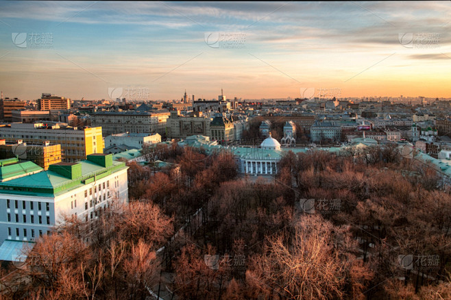 城市天际线,俄罗斯,莫斯科,水平画幅,高视角,建筑,无人,豪宅,户外,都市风景