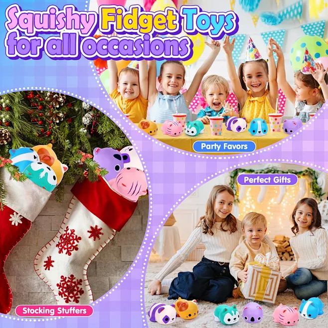 Amazon.com: 6PCS Cat Squishies Slow Rising Stress Balls for Kids Adults ...