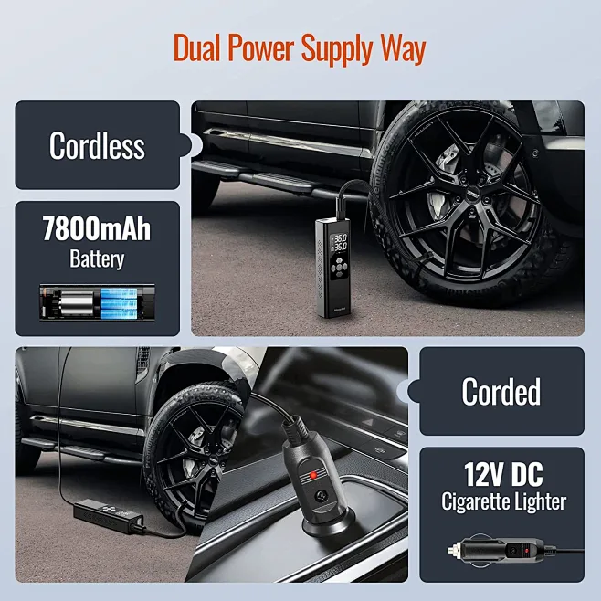 Amazon.com: Morpilot Tire Inflator Portable Air Compressor, 2X Faster ...