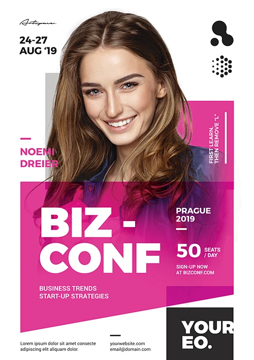 graphicriver flyer poster template photoshop seminar conference ...