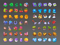 merge game game icon арт cartoon concept art sketch icons set Pack ...