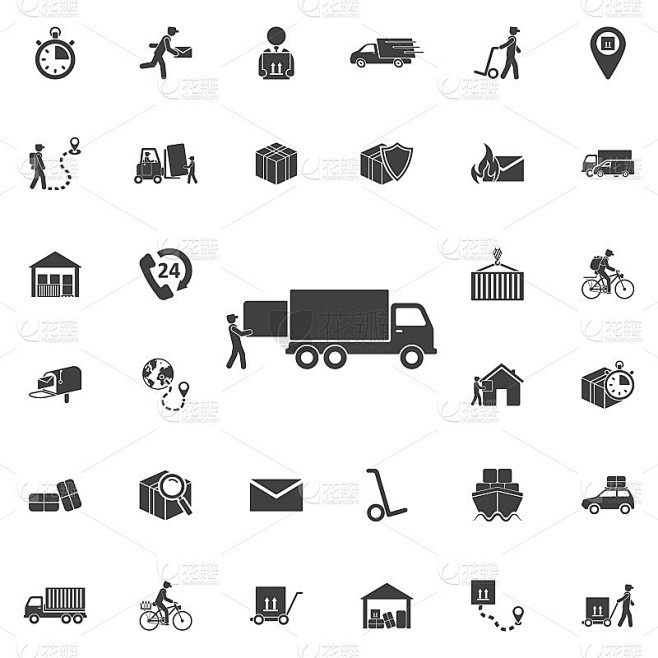 仓库图标:货物装卸