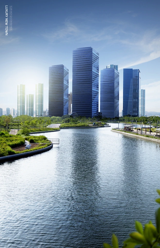 城市建筑合成海报 花瓣网